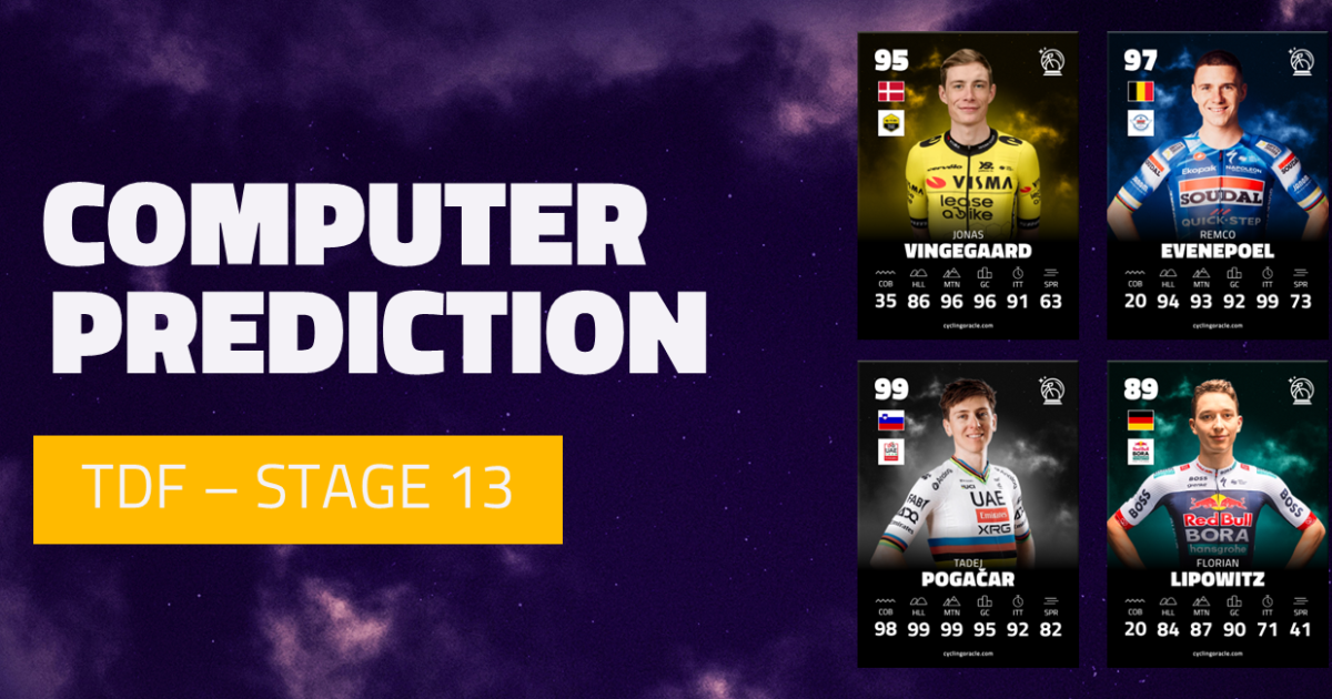 Tour de France 2025 - Prediction stage 13 - CyclingOracle.com