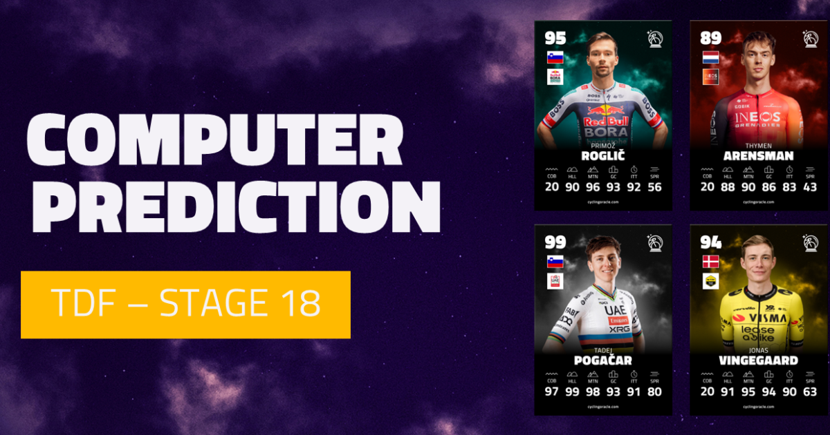 Tour de France 2025 - Prediction stage 18 - CyclingOracle.com