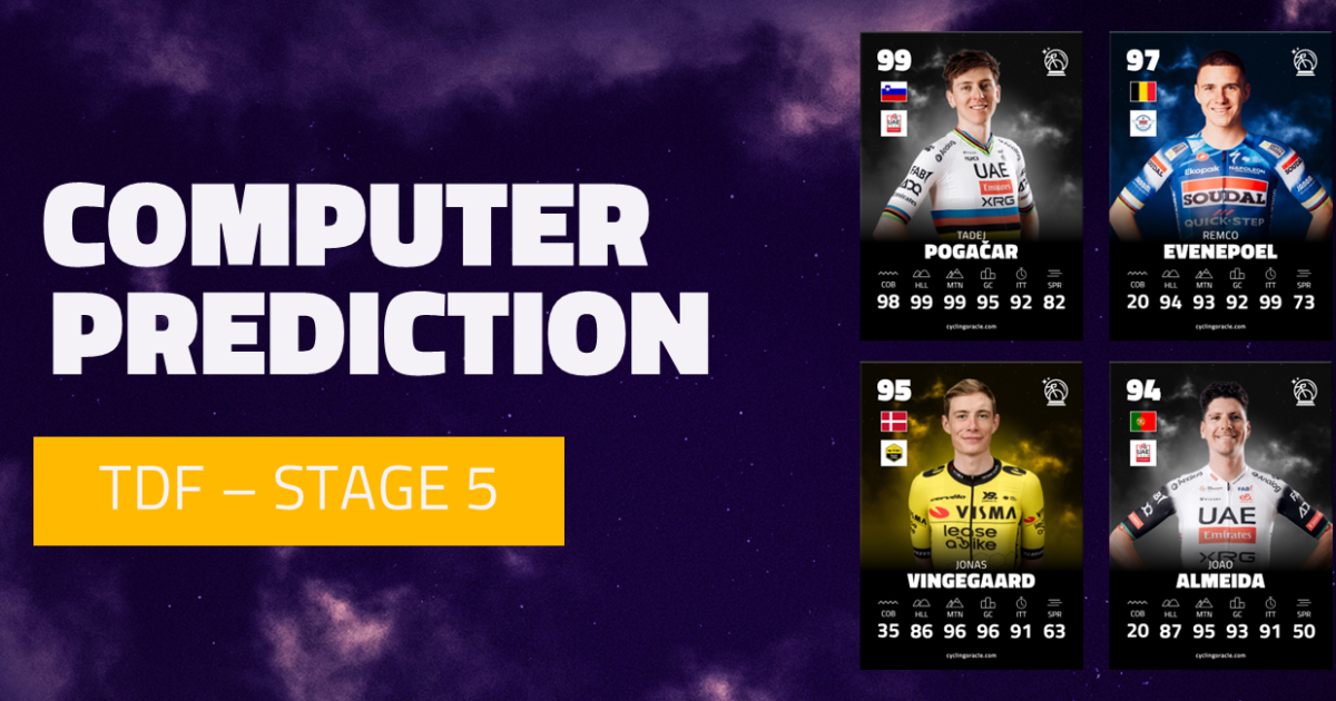Tour de France 2025 - Prediction stage 5 - CyclingOracle.com